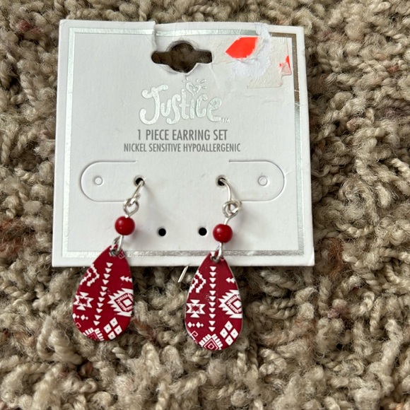 Justice | Accessories | New Justice Red Dangly Earrings | Poshmark